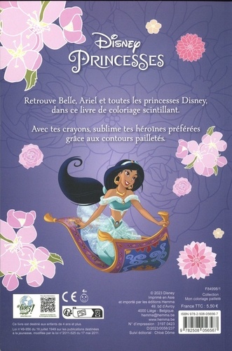 Mon coloriage pailleté Disney Princesses de Disney - Album - Livre ...