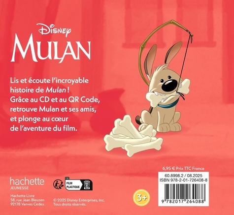 Mulan - L'histoire du film, avec 1 CD audio + 1... - Disney - Livres ...