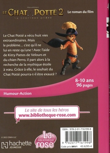 Le Chat Potté 2, la dernière quête - Le roman... - DreamWorks - Livres ...