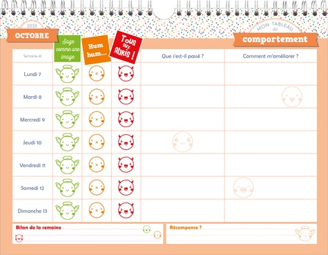 Le tableau hebdomadaire de mes émotions pour... - Editions 365 - Livres ...
