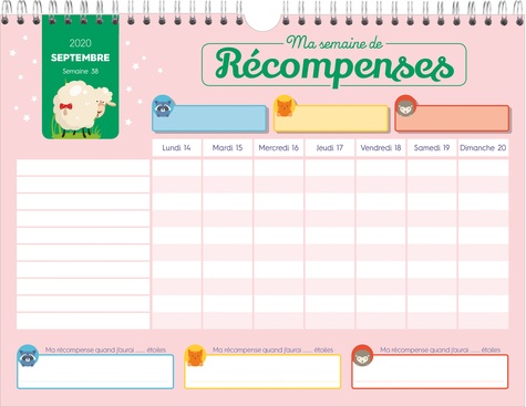 Tableau de récompenses hebdomadaires pour... - Editions 365 - Livres ...