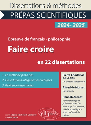Faire croire en 22 dissertations - Pierre... de Sophie Rochefort ...