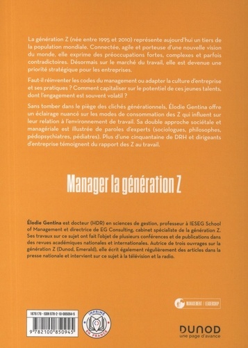 Manager la génération Z - Mieux appréhender... de Elodie Gentina ...
