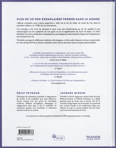 Le goût du vin - Le grand livre de la dégustation de Emile Peynaud ...