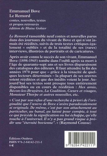 Le remord - Emmanuel Bove - Livres - Furet du Nord