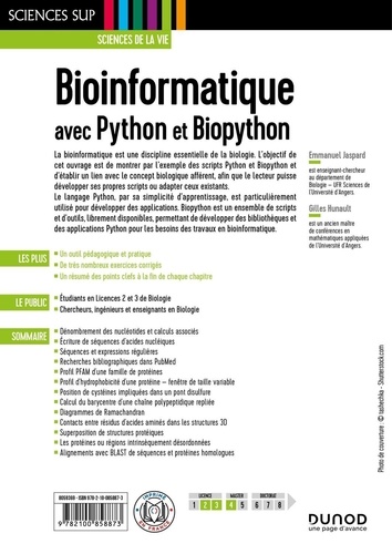 Bioinformatique avec Python et Biopython de Emmanuel Jaspard - Grand ...