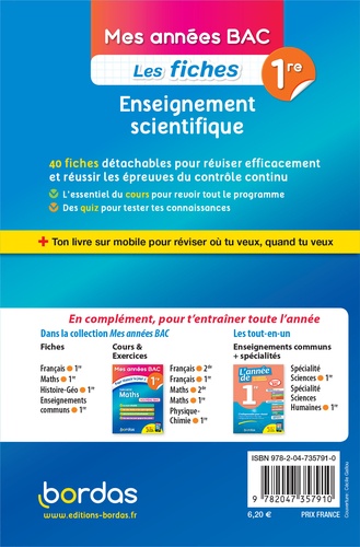 Enseignement scientifique 1re - Les fiches de Emmanuelle Cantoni ...