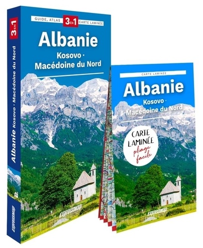 Albanie, Kosovo, Macédoine du Nord - Guide 3 en 1 de Express Map - Grand Format - Livre - Decitre