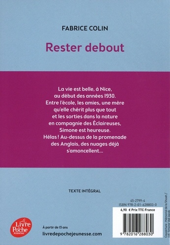 Rester debout de Fabrice Colin - Poche - Livre - Decitre