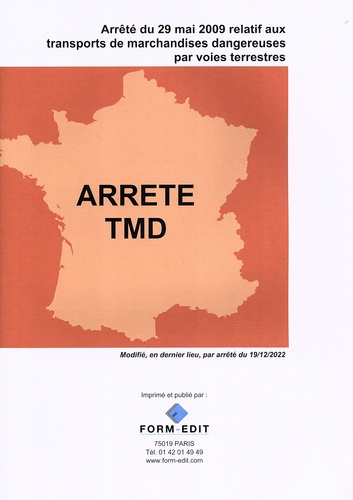 Arrêté TMD - Arrêté du 29 mai 2009 relatif... de Form-Edit - Grand ...