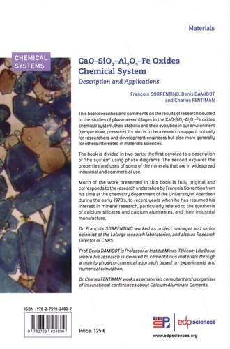 CaO-SiO2-Al2O3-Fe Oxides Chemical System -... de François Sorrentino ...