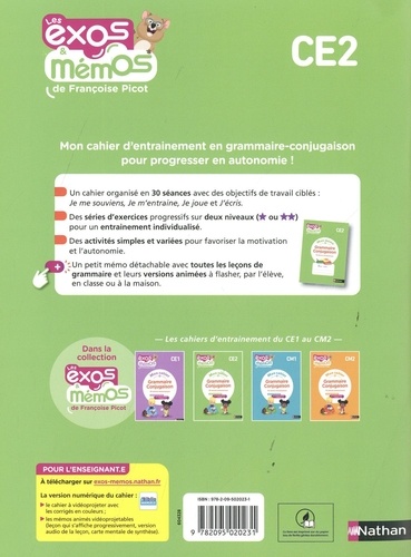 Mon cahier de grammaire-conjugaison CE2 - 30... de Françoise Picot ...