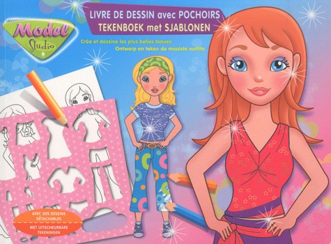 Model studio Livre de dessin avec pochoirs de Frieda Van Raevels ...