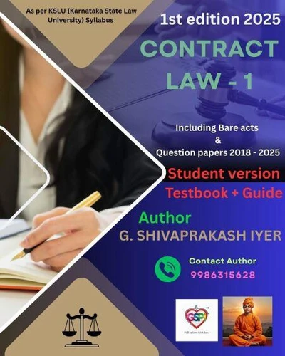 Contract law 1 hybrid book in English (As per KSLU syllabus) de G ...
