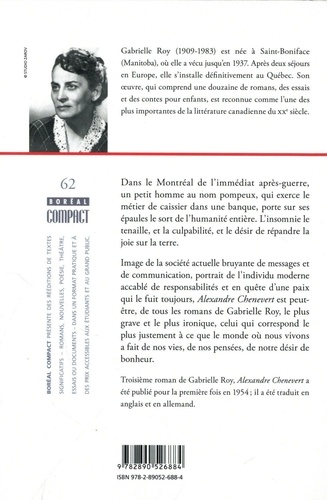 Alexandre Chenevert de Gabrielle Roy - Grand Format - Livre - Decitre