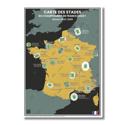 Carte des Stades de Foot du Championnat de France... - Geo reflet ...