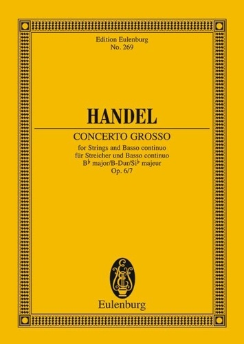 Eulenburg Miniature Scores . Concerto grosso Sib... de George ...