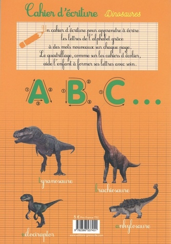 Cahier d'écriture dinosaures de Grenouille éditions - Album - Livre ...