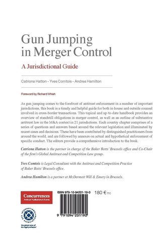 Gun Jumping in Merger Control - A Jurisdictional... de Catriona Hatton ...