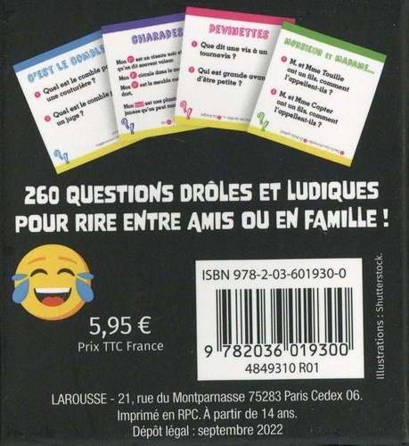Apéro humour - 260 questions ludiques. Idéal... de Larousse - Livre ...