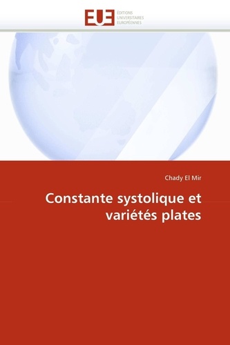 Constante systolique et variétés plates de Mir-c El - Livre - Decitre