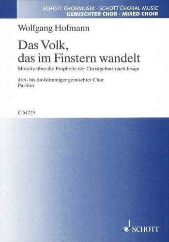 Das Volk, das im Finstern wandelt - Motette über... de Hans wolfgang ...