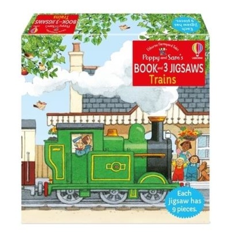 Poppy and Sam's book and three jigsaws : Trains -... de Heather Amery ...