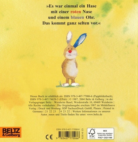 Der Hase mit der roten Nase de Helme Heine - Album - Livre - Decitre