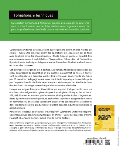 Opérations unitaires de séparations avec... de Henri Fauduet - Grand ...
