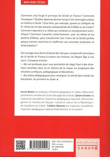 Ecole et laïcité - Enjeux et pistes pour agir - Iannis Roder - Livres ...