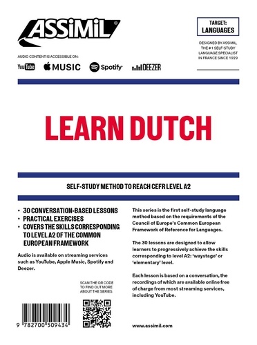 Learn Dutch A2 - For Beginners de Ineke Paupert - Grand Format - Livre ...