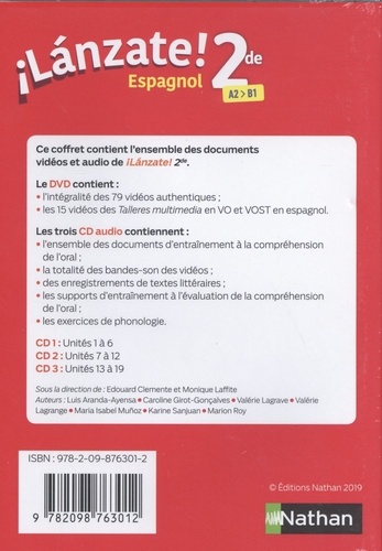 Espagnol 2de A2>B1 Lanzate! de Edouard Clémente - Livre - Decitre
