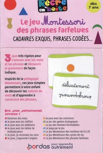Récré en boîte - Le jeu Montessori des phrases... de Marie Constans ...
