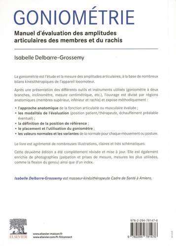 Goniométrie - Manuel d'évaluation des... de Isabelle Delbarre-Grossemy ...