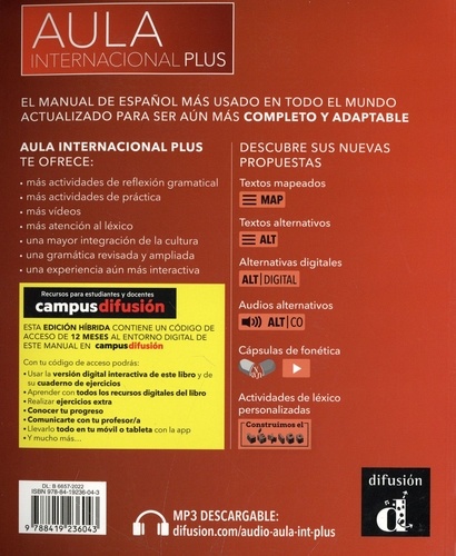 Aula international plus 1 A1 - Curso des español... de Jaime Corpas - Grand Format - Livre - Decitre