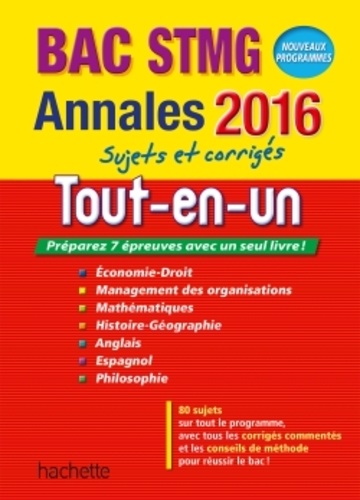 Bac STMG Tout-en-un - Sujets et corrigés de Jean-Pierre Broutin - Livre ...