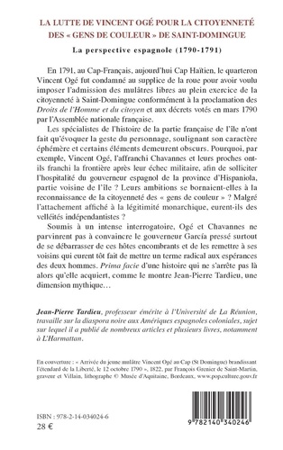 La lutte de Vincent Ogé pour la citoyenneté des... de Jean-Pierre Tardieu - Grand Format - Livre ...