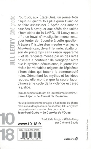 Côté ghetto de Jill Leovy - Poche - Livre - Decitre