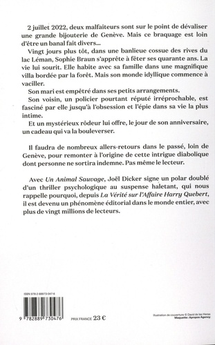 Un animal sauvage de Joël Dicker - Grand Format - Livre - Decitre