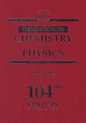 CRC Handbook of Chemistry and Physics de John Rumble - Grand Format - Livre - Decitre