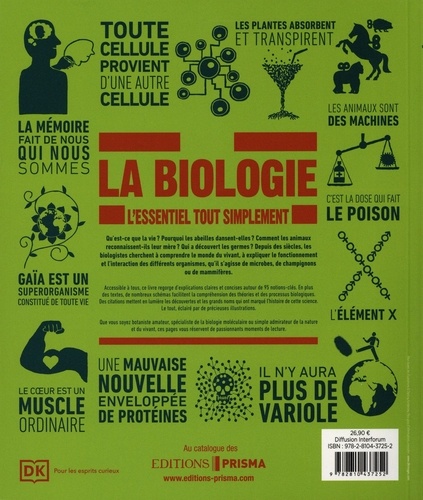 La biologie - L'essentiel tout simplement de Jonathan Metcalf - Grand ...