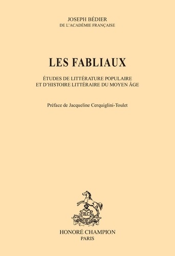 Les fabliaux - Etudes de littérature populaire... de Joseph Bédier ...