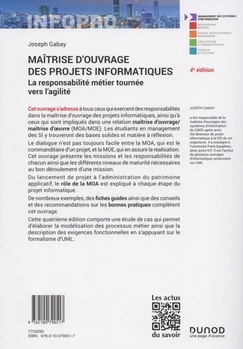 Maîtrise d'ouvrage des projets informatiques -... de Joseph Gabay ...