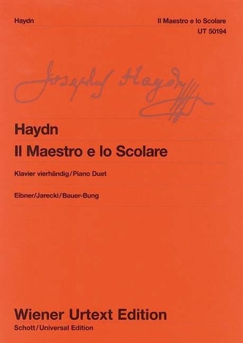 Il Maestro e lo Scolare - Edited from early... de Joseph Haydn - Livre ...
