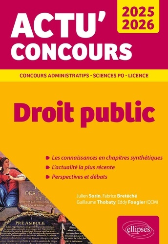 Droit public - Julien Sorin - Livres - Furet du Nord