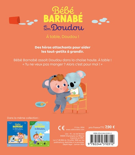 Bébé Barnabé et son doudou . A table, doudou ! - Karine-Marie Amiot ...