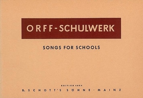 Orff-Schulwerk . Songs for Schools - voice,... de Keith Bissell - Livre ...