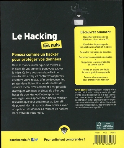 Le hacking pour les nuls de Kevin Beaver - Grand Format - Livre - Decitre