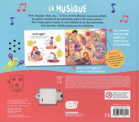 La musique - 100 sons et 14 mélodies - L'atelier Cloro - Livres - Furet ...