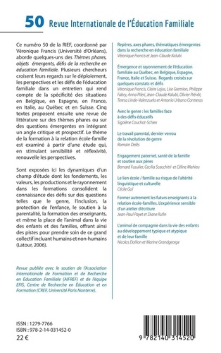 La revue internationale de l'éducation familiale... de Véronique Francis - Grand Format - Livre ...